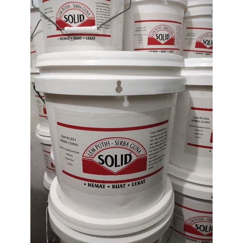 Jual Lem Putih Serbaguna SOLID 8 Kg Hemat-Kuat-Lekat | Shopee Indonesia