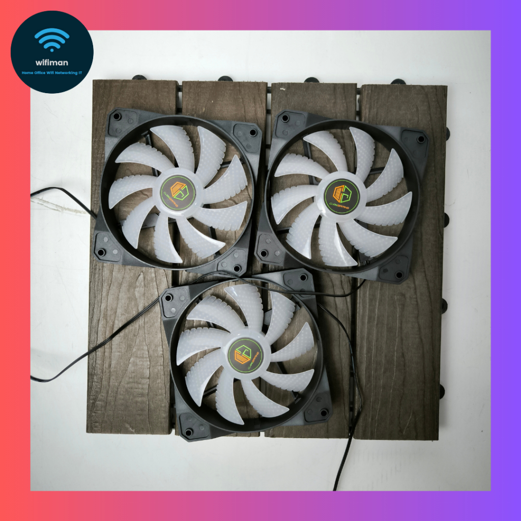 Jual Cube Gaming RGB Fan Molex PC Desktop 12cm 120mm Rainbow - 12 cm ...
