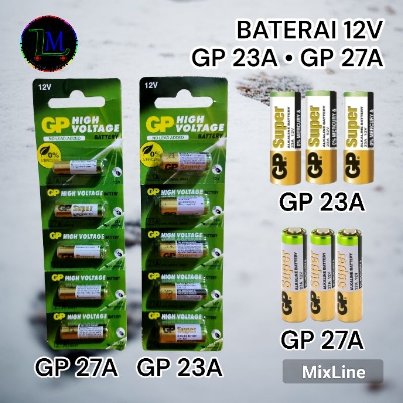 Jual Baterai GP 23A, GP 27A Baterai Remote Mobil, Bell 12V | Shopee ...