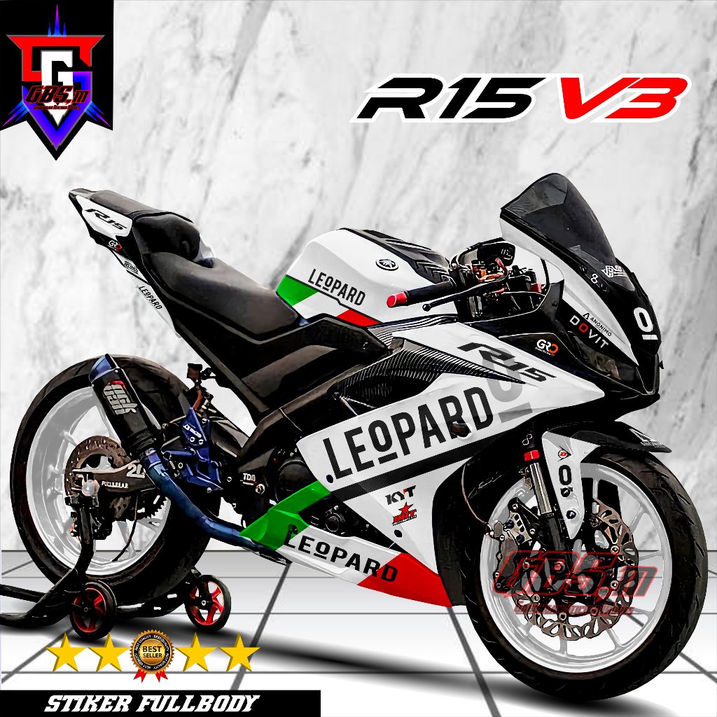Jual Decal Stiker R15 V3 Stiker Decal Motor R15 V3 Sticker Yamaha R15 ...