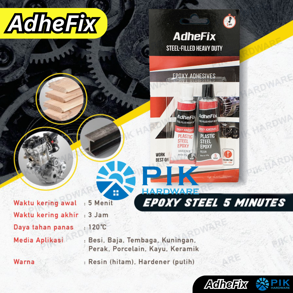 Jual LEM BESI 5 MENIT 58gr ADHEFIX | LEM CAMPUR EPOXY ADHESIVES ...