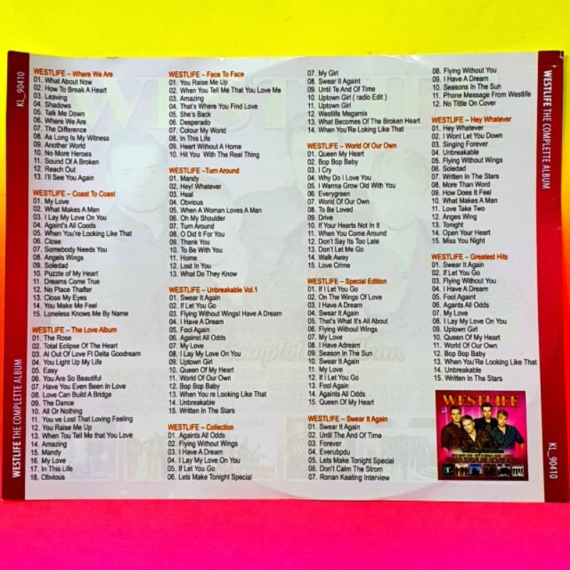 Jual KASET CD MP3 LAGU WESTLIFE LENGKAP FULL ALBUM-KASET MP3 LAGU WESTLIFE-CD LAGU WESTLIFE-CD ...