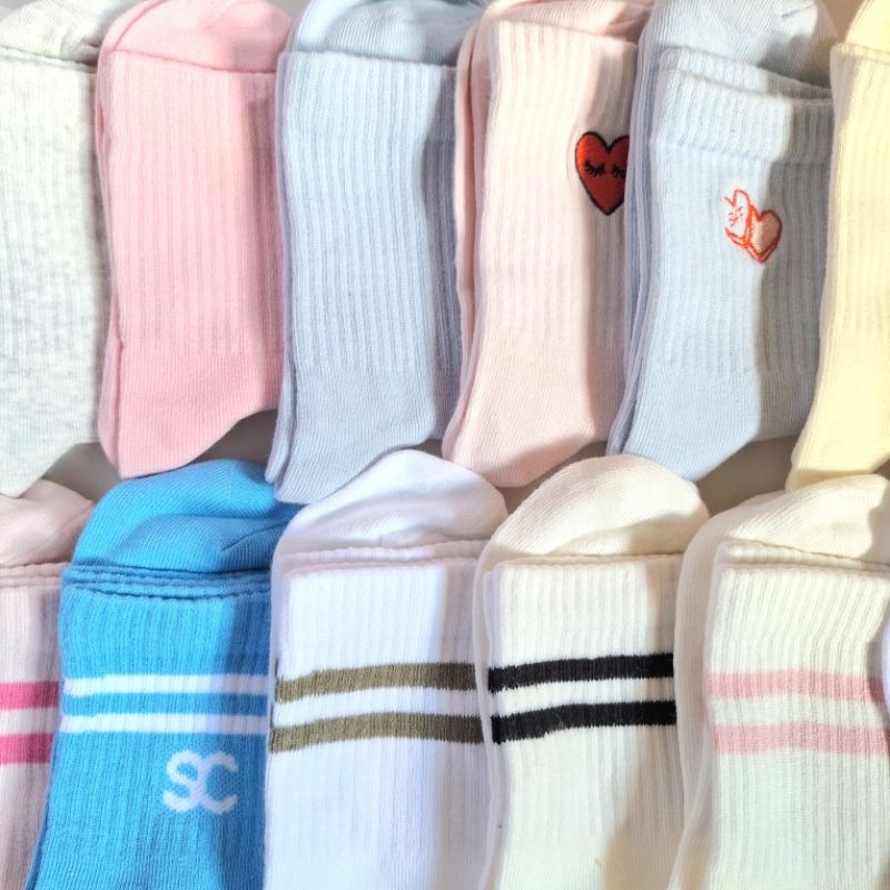 Jual kaos kaki panjang wanita | basic | style ootd | socks daily ...