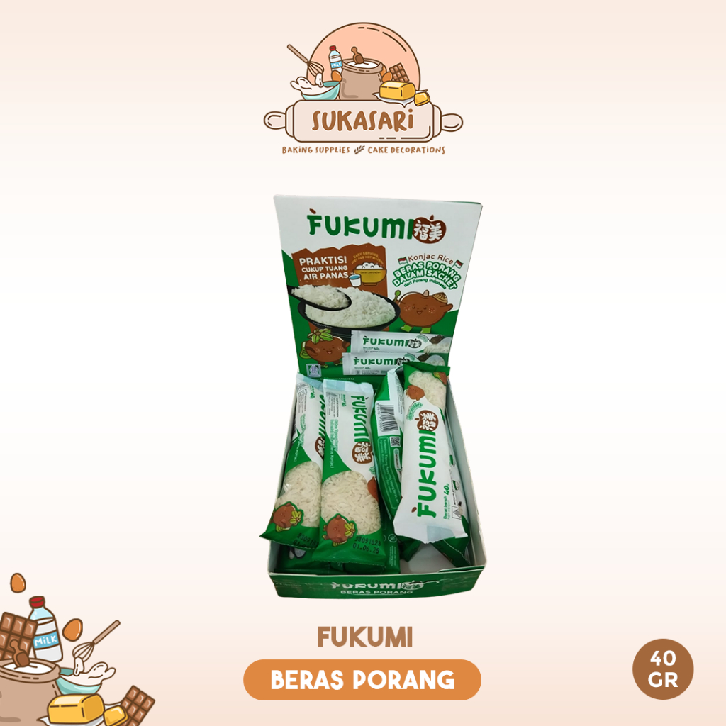 Jual Fukumi Beras Porang Sachet 40gr Konjac Rice | Shopee Indonesia