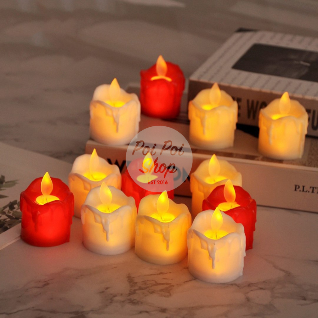 Jual Lilin LED Melted Candle Api Sumbu Goyang Lampu Tidur Hiasan Kamar ...