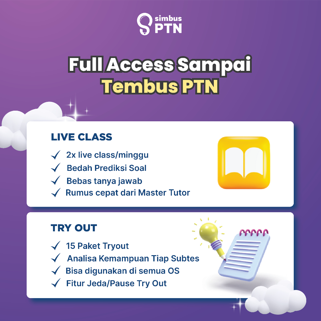 Jual Bimbel SNBT Simbus PTN Paket Premium Belajar UTBK-SNBT Garansi Sampai Tembus | Shopee Indonesia