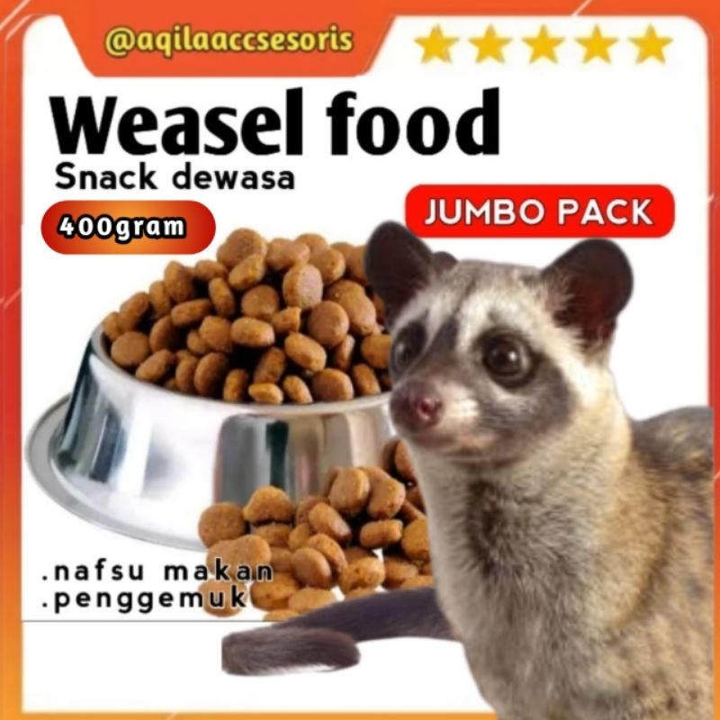 Jual WEASEL FOOD / Makanan Musang / Makanan Snack musang (jumbo pack ...