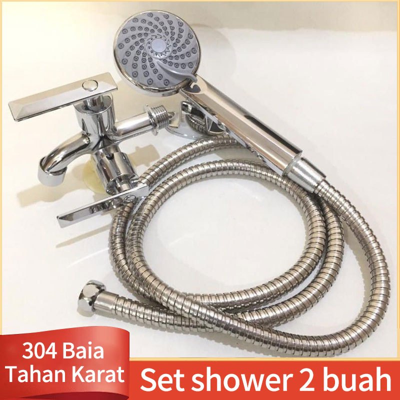 Jual Kepala Shower Pcs Shower Head Set Shower Tekanan Tinggi Genggam Hemat Air Filter Salon ...