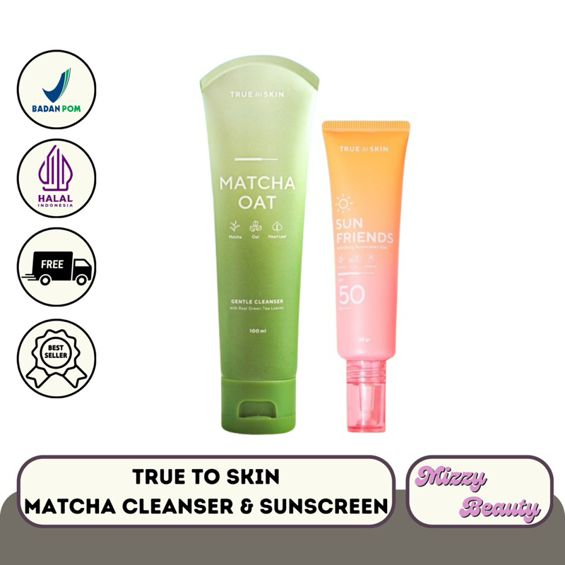 Jual TRUE TO SKIN MATCHA OAT GENTLE CLEANSER / TRUE TO SKIN SUN FRIENDS ...