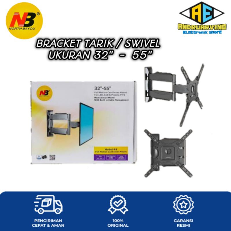 Jual BRACKET WALLMOUNT LED / LCD MONITOR NORTH BAYOU NB P4 32 INCH - 55 ...