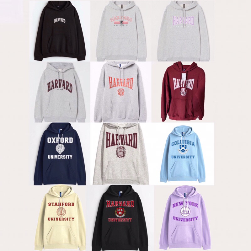 Jual HM FULL TAG NEW HARVARD GREY BLACK MAROON RED HOODIE UNIVERSITY ...