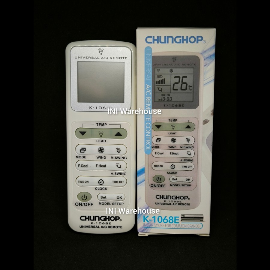 Jual Chunghop K1068E Remote Control AC Air Conditioner Multi Universal ...