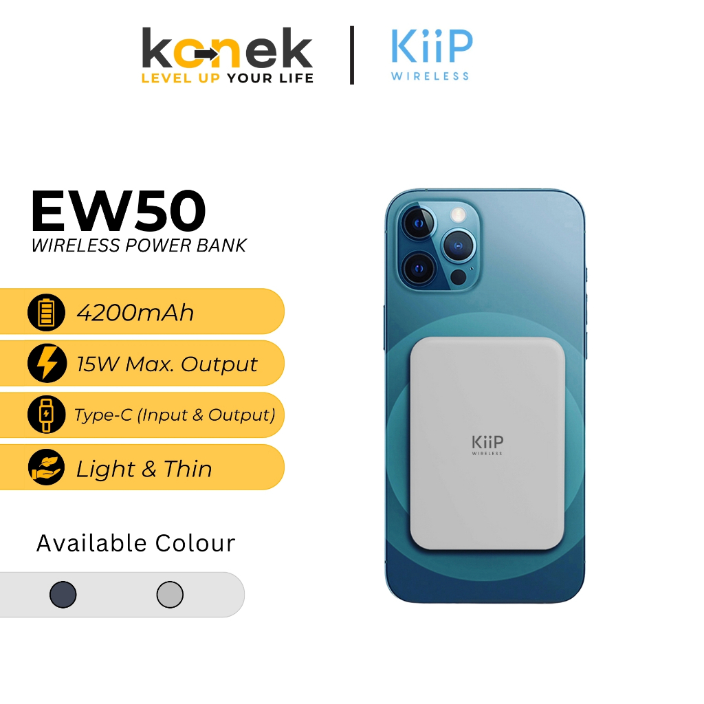 Jual Kiip Wireless EW50 Power Bank Magnetic Magsafe 15W Fast Charging ...