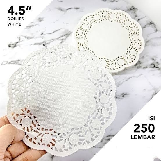 Jual Kertas kue bulat kertas renda paper doilies dollies 250 lembar ...