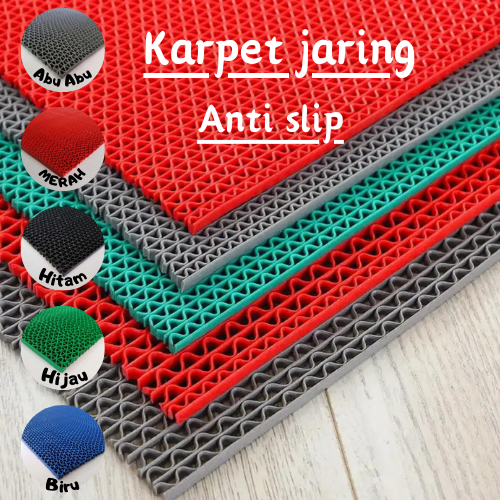 Jual Keset Karpet Karet PVC Anti Slip / Jaring X-Type ukuran 120 cm x ...