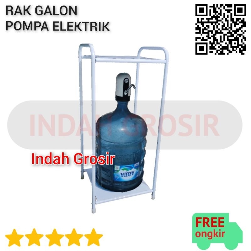 Jual RAK PLAT pompa elektrik galon air 2 susun - PUTIH | Shopee Indonesia