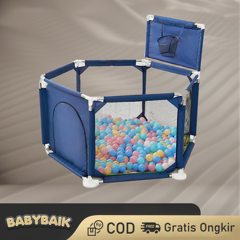 Jual Mainan Kolam Mandi Bola Tenda Keranjang Mandi Bola Anak + Ring ...