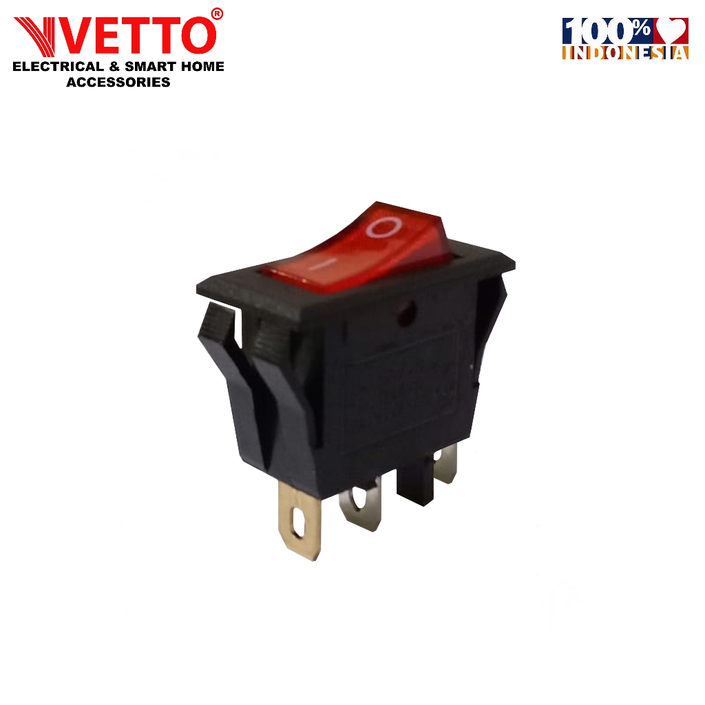 Jual Saklar Power On Off Persegi Panjang 3 Pin - Switch kaki 3 Arus AC ...