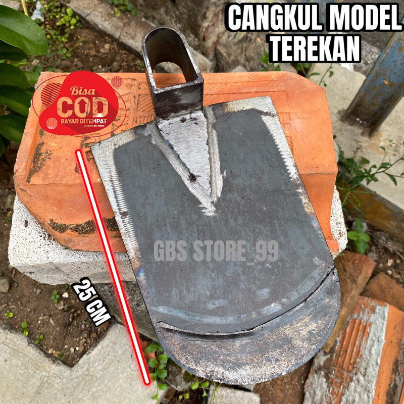 Jual Cangkul Tanah asli baja Terek ujung bulat- Cangkul pertanian sawah ...