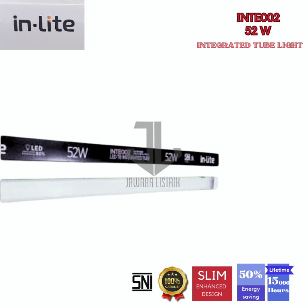 Jual IN LITE LAMPU LED PRISMATIC INTE002 52WATT/LED T8 INTEGRADE TUBE ...