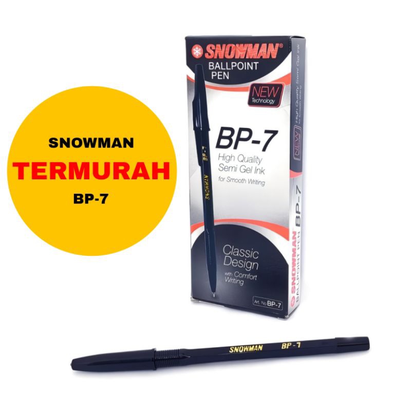 Jual PULPEN SNOWMAN BP-7 Pulpen 0.7 mm Pulpen Tulis Pulpen Sekolah ...