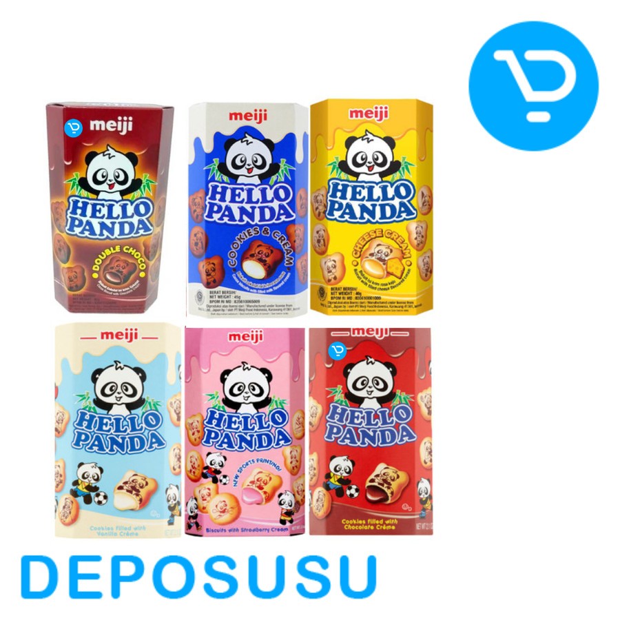 Jual MEIJI HELLO PANDA Biskuit Chocolate Cheese Vanilla Strawberry ...