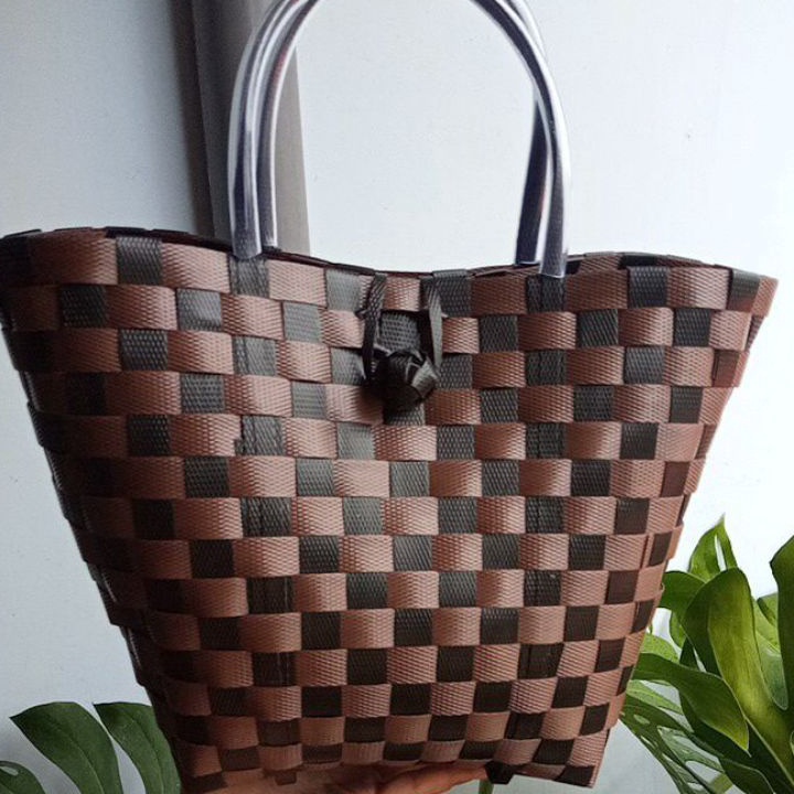 Jual modelTipe YAG928 tas anyam motif kotak | Shopee Indonesia