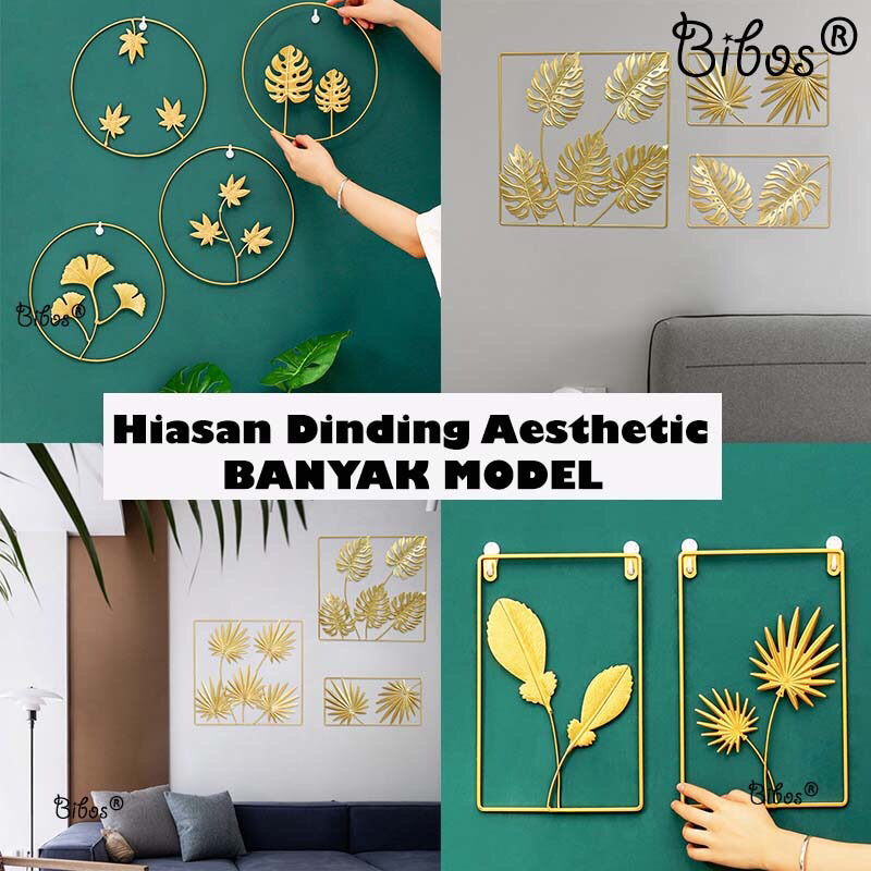 Jual Wall Decor Metal Hiasan Dinding Daun Aesthetic Nordic Style ...