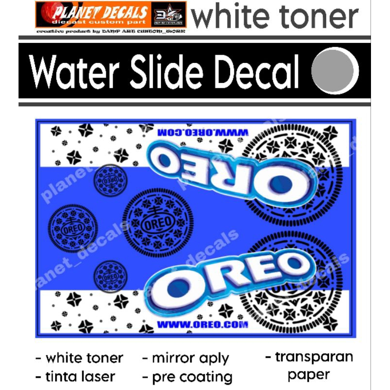 Jual Decal white toner Hot wheels Universal OREO | Shopee Indonesia