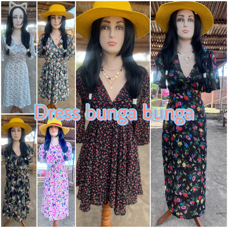 Jual DRESS BUNGA BUNGA SIFON PREMIUM | Shopee Indonesia