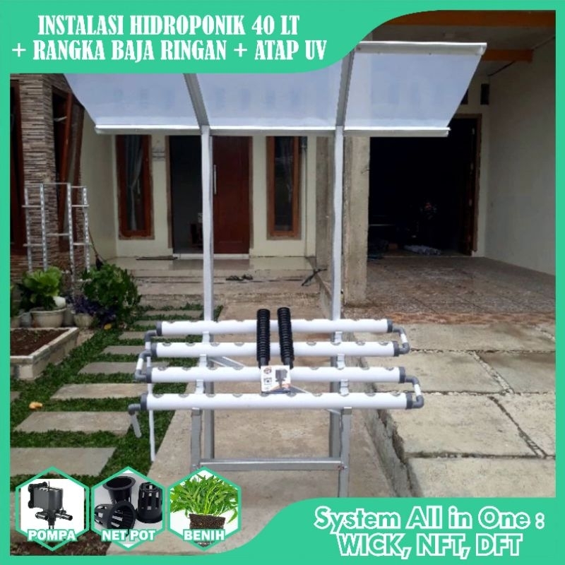 Jual Instalasi Hidroponik 40LT + Rangka Atap UV | Shopee Indonesia