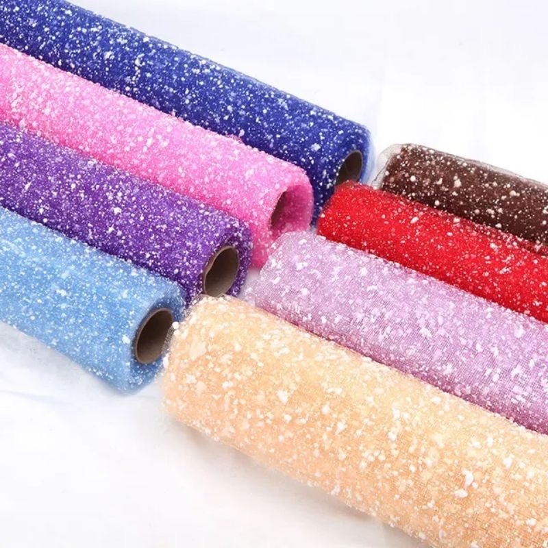 Jual [ 1 Roll ] Snow Tile Roll / Kain Tile Salju / Snowy Wrapping Paper ...