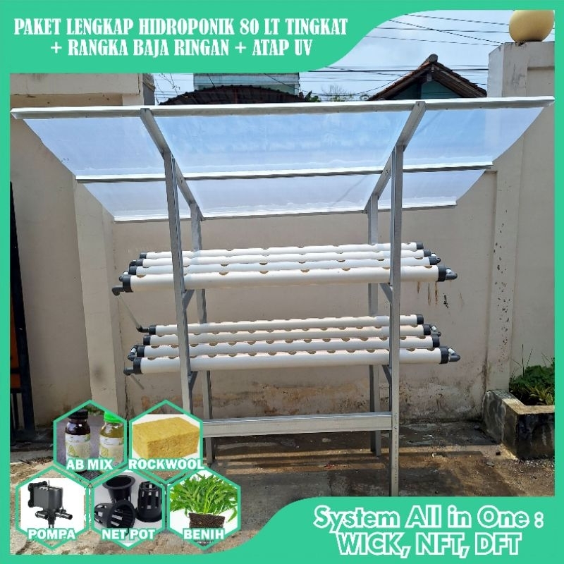 Jual Paket Instalasi Hidroponik 80LT + Atap UV | Shopee Indonesia
