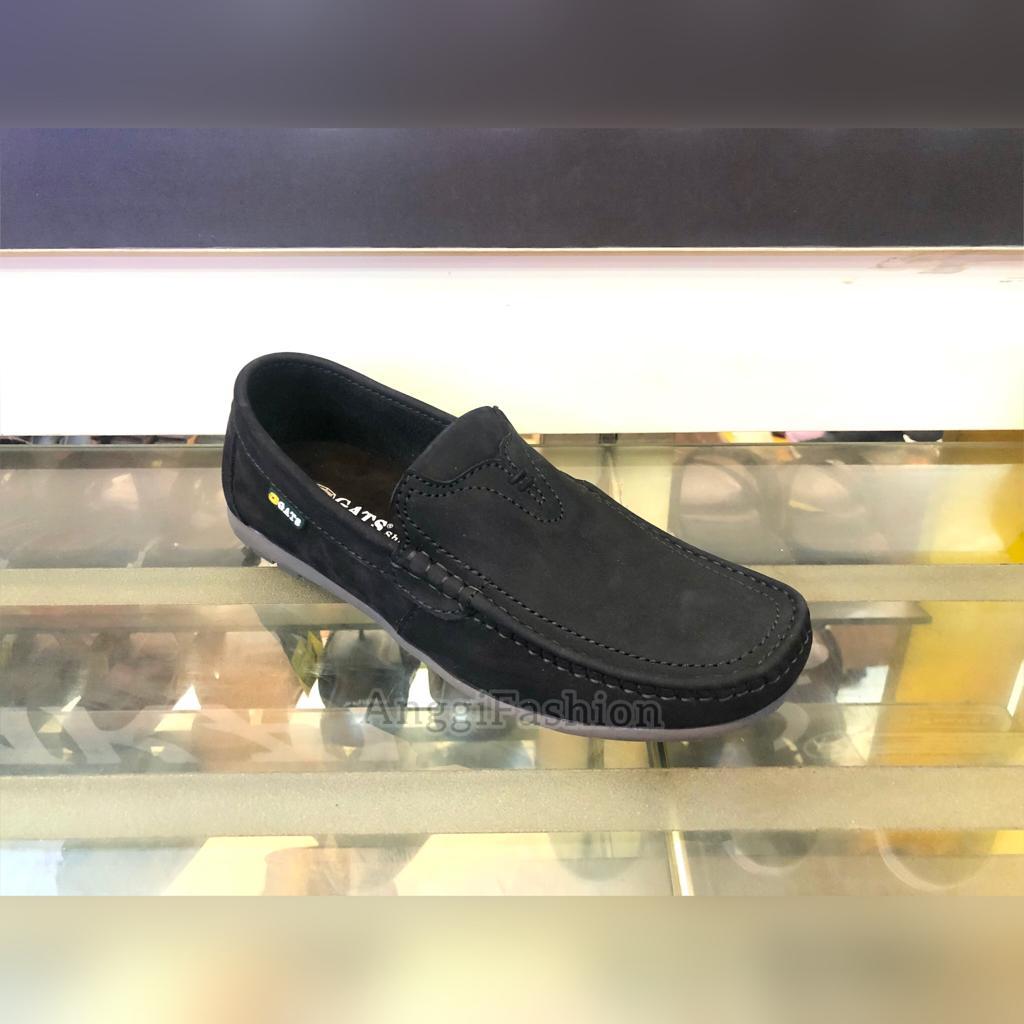 Jual Sepatu Kasual Pria Sepatu Kulit Gats HK 0007 - Black | Shopee ...