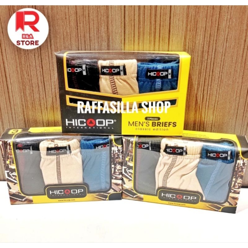 Jual Hicoop Celana Dalam Pria Classic isi 3 Pcs Celana Dalam Laki-Laki ...