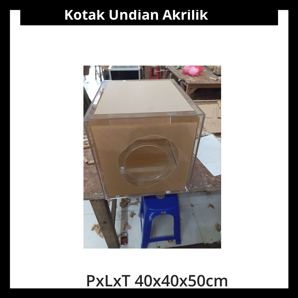 Jual Kotak undian akrilik custom PxLxT 40x40x50cm | Shopee Indonesia