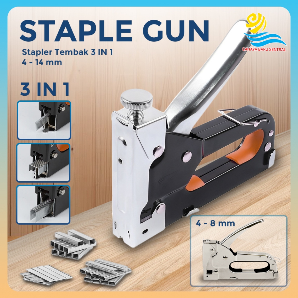 Jual Staples Tembak Alat Stapler Tembak Guntacker Jepretan Jok Kulit Motor Murah High Quality 3 ...