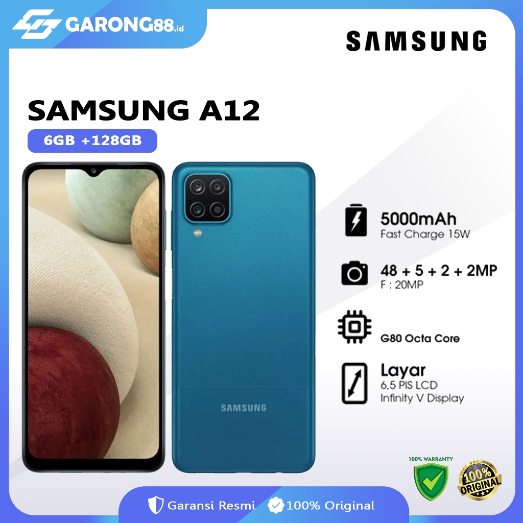 Jual Samsung Galaxy A12 Ram 6/128 Garansi Resmi Indonesia Bekas ...