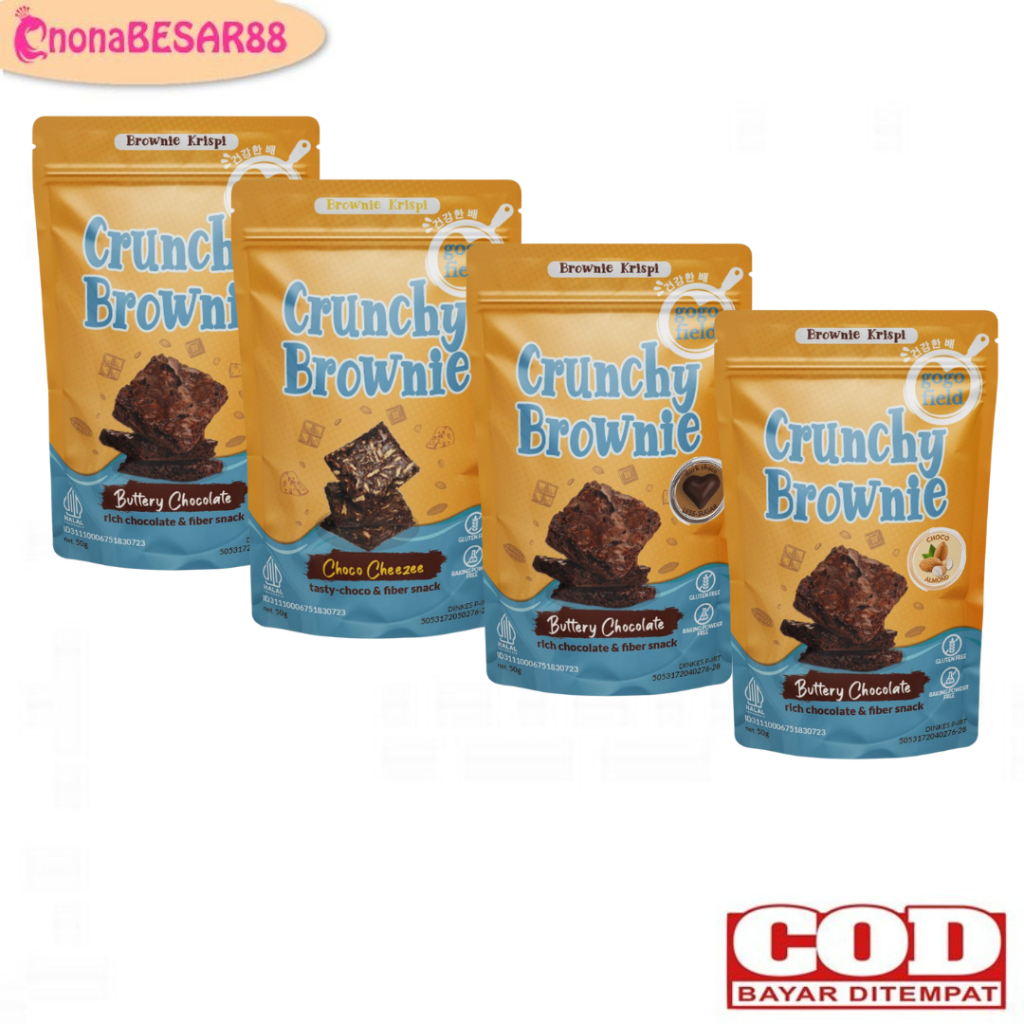 Jual Crunchy Brownie Buttery Chocolate 50gr / Cemilan Brownies Krispi ...