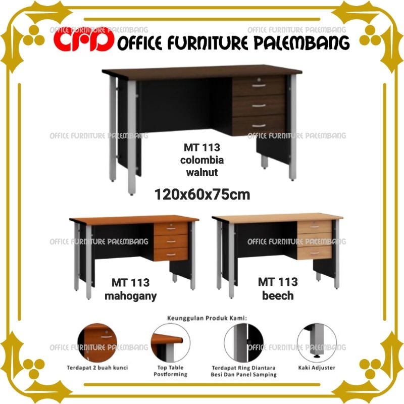 Jual meja kantor popular MT 113 meja kerja meja tulis 1/2 biro meja ...
