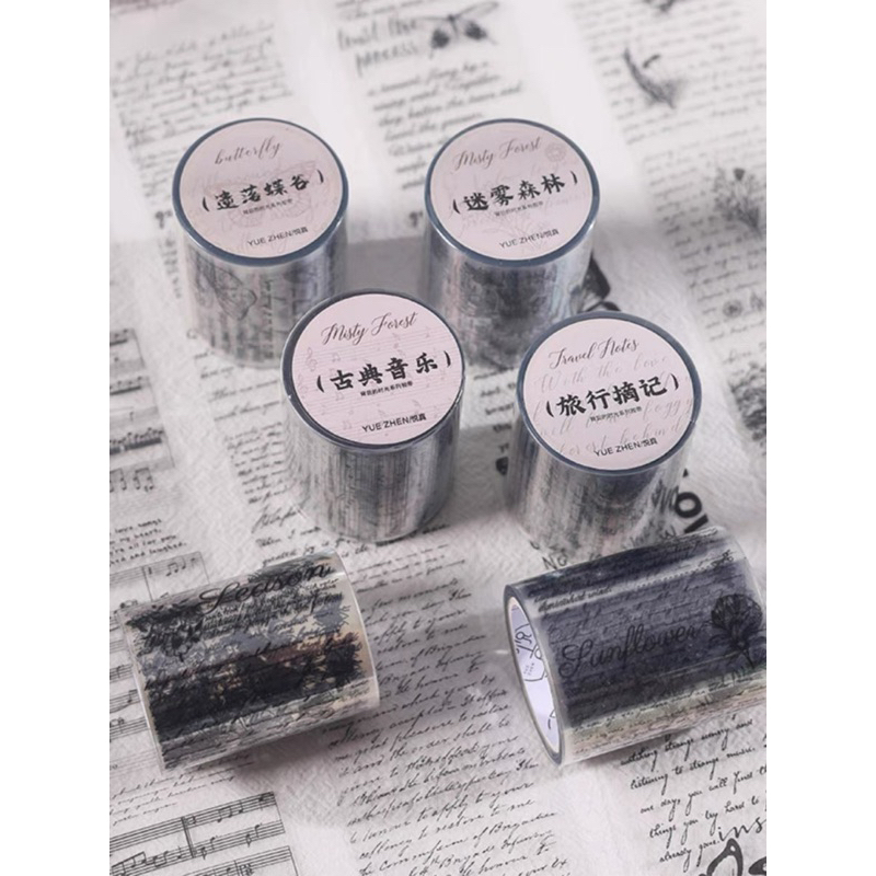 Jual washi tape selotip transparan vintage retro 50 mm 2 | Shopee Indonesia