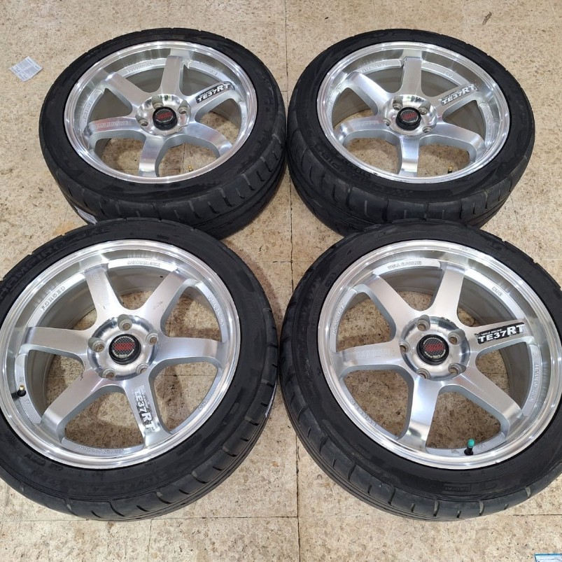 Jual Velg Mobil Racing TE37 Ring 17 Lubang 5 Lebar 7,5 Rata + Ban 215 45 17 | Shopee Indonesia