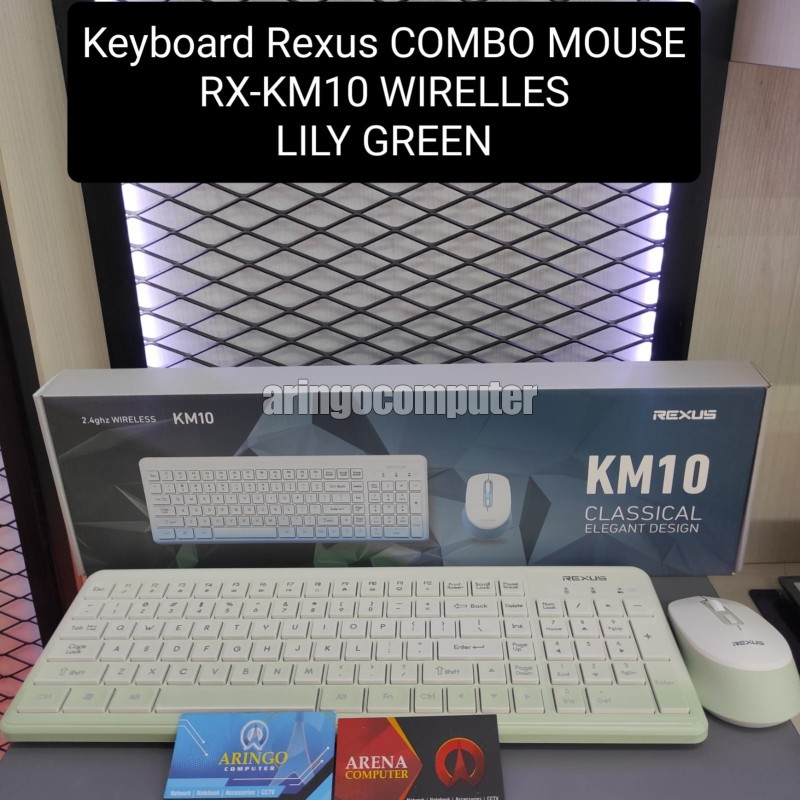 Jual Keyboard Rexus COMBO MOUSE RX-KM10 WIRELLES LILY GREEN | Shopee Indonesia