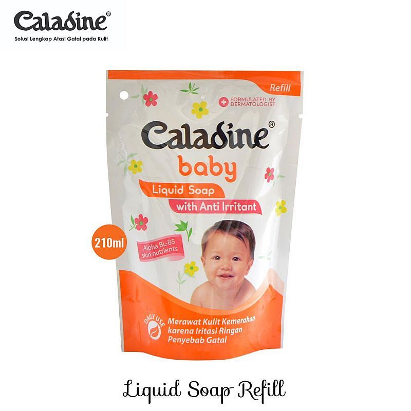 Jual CALADINE Sabun Mandi Baby Liquid Soap Anti Iritasi 210ML Refill ...