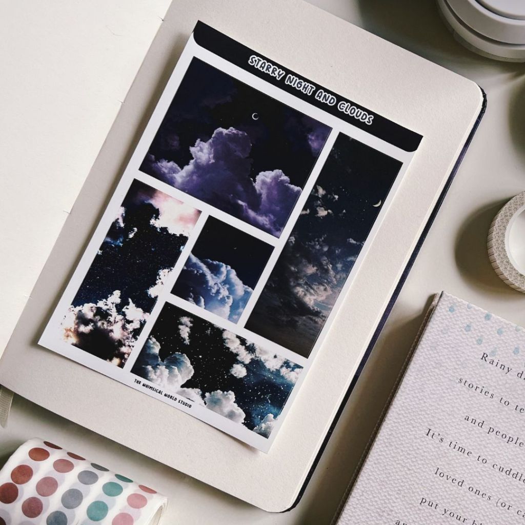 Jual Sticker Aesthetic Starry Night Sky Stiker Bullet Journal Scrapbook ...