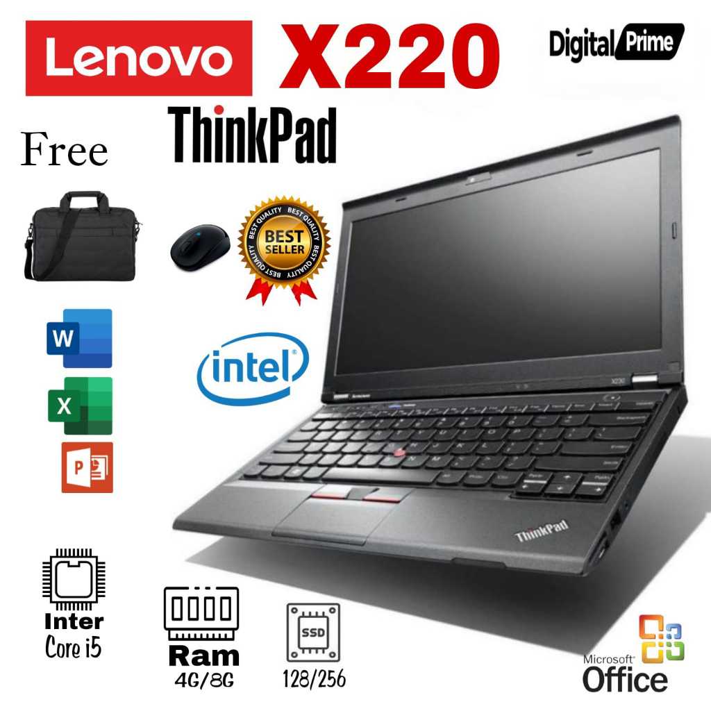 Jual Laptop Lenovo Thinkpad X220 Core I5/I7 Gen 2 RAM 8GB SSD 256GB ...