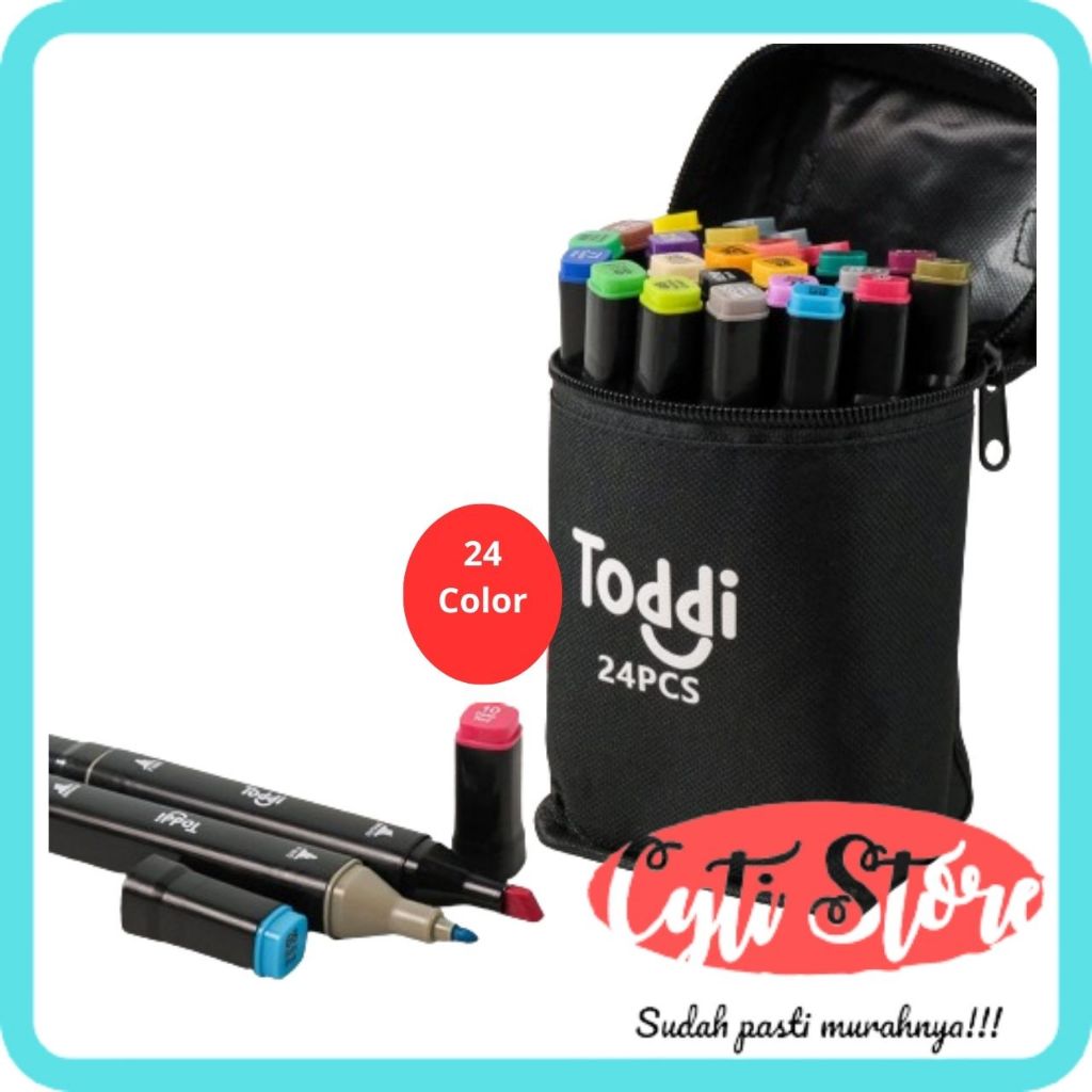 Jual Spidol Warna Dual Side Fine Art Brush Art Marker Set 1.0 and 6.0mm ...