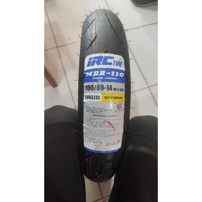 Jual IRC MBR-110 TL 100/80-14 SOFT COMPOUND FREE PENTIL FREE WRAPING ...