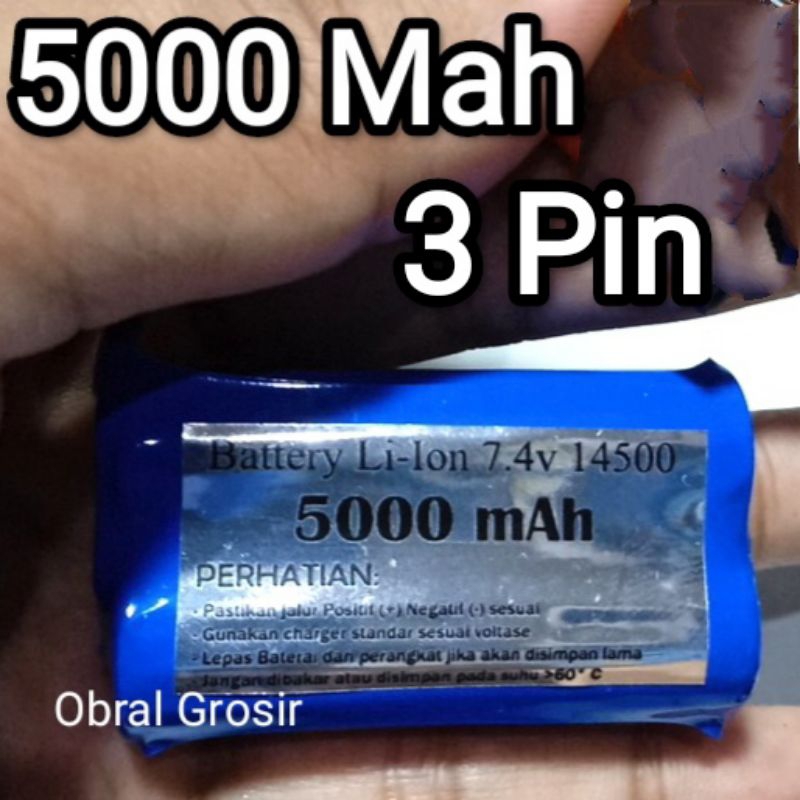 Jual Baterai RC 3 Pin 7.4 7,4 v Volt 18650 14500 Soket 3pin Multi Jst ...