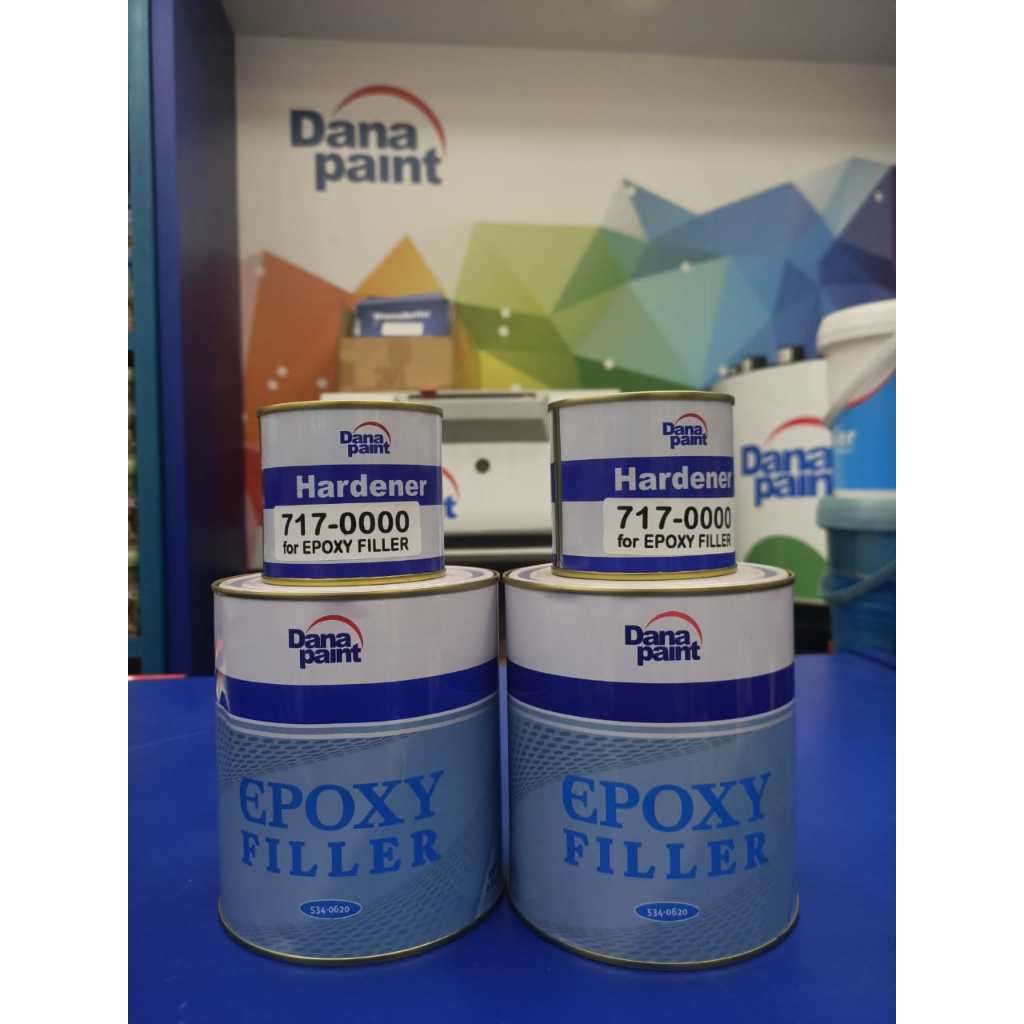 Jual Danapaint Epoxy Filler + Hardener 1 liter set Cat Dasar Epoxy Cat ...